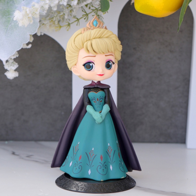 Hot 14cm Disney Frozen Elsa Anna Princess Figures PVC Model Doll Action ...