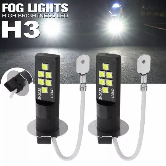 MATA Gbf Led Lamp H3 Foglamp 12w 12w 12Volt 12V | Shopee Philippines