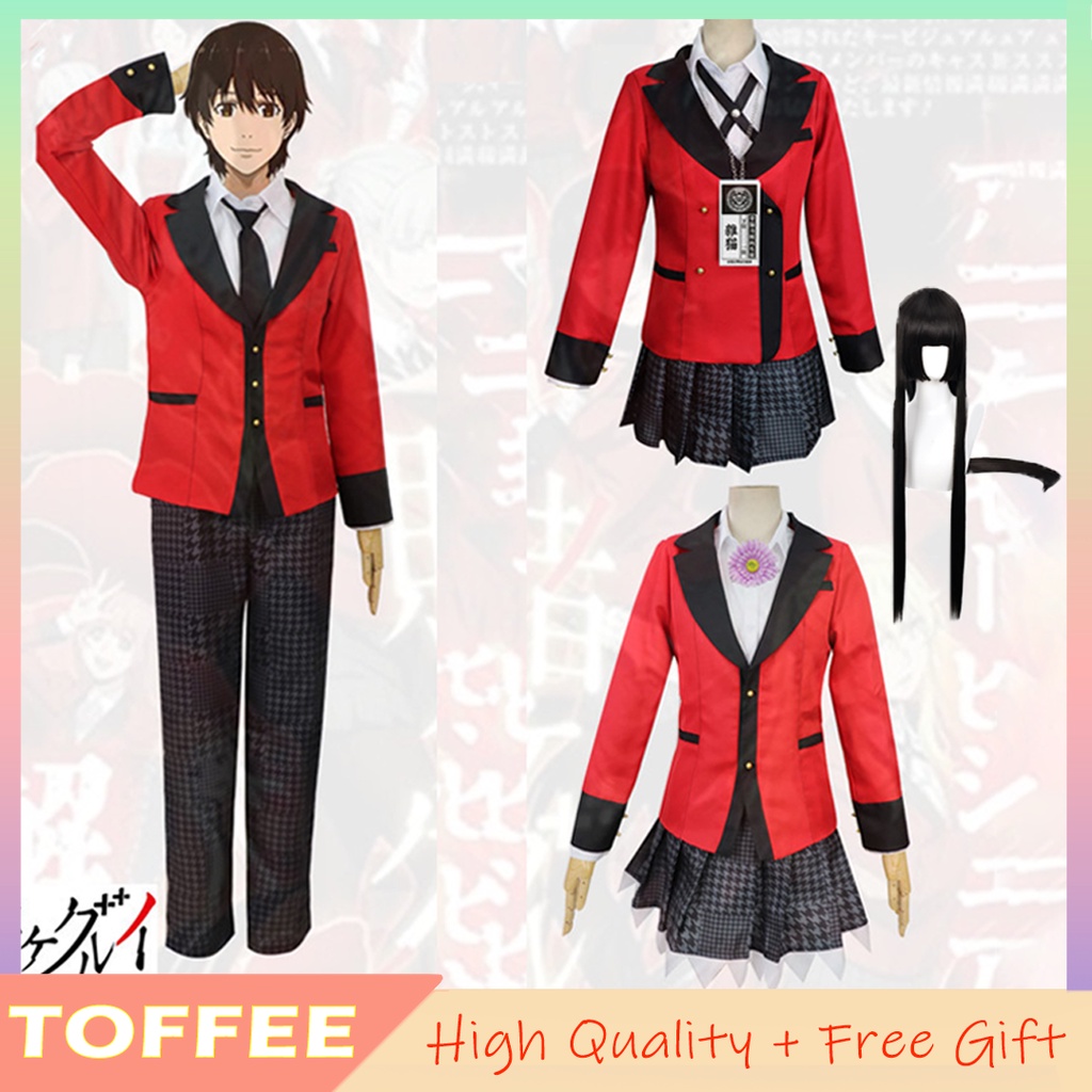 Anime Kakegurui Yumeko Jabami Cosplay Costumes Japanese School Uniform ...