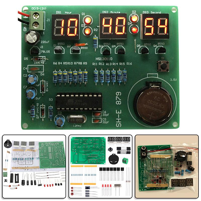 [IN Stock Store] DIY Kits 6-digit Digital Clock Making Kit Digital ...