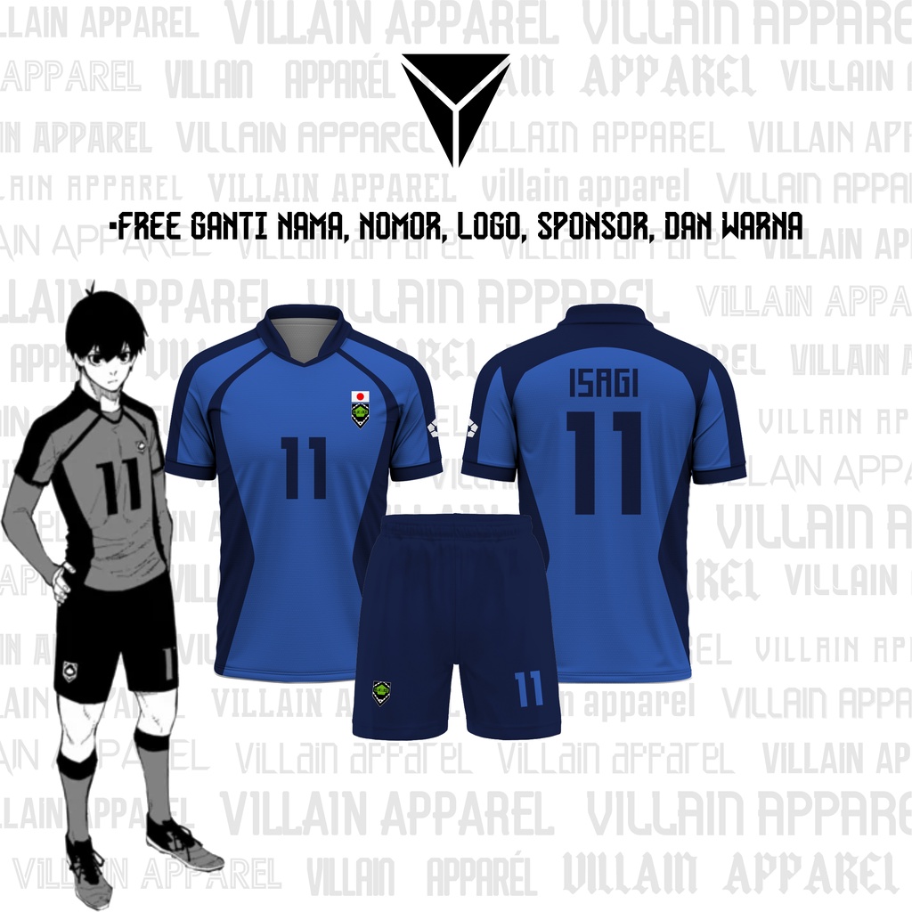 REPLIKA Jersey Futsal & Football Motif VL Replica Anime Blue Lock ...