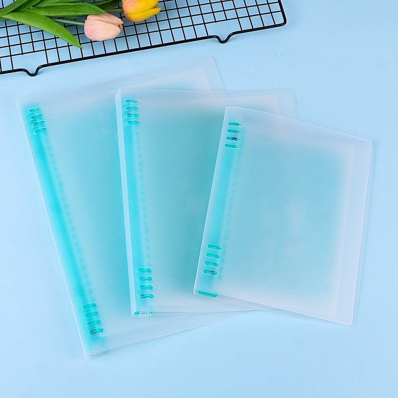 PP Binder 8 Holes Candy Color Frosted Cover Rings Loose-leaf Refill ...