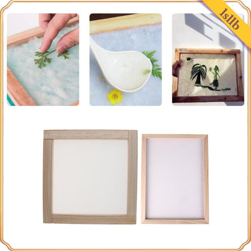 Wooden Deckle Paper Making Mould Frame Screen DIY Handmade Papers ...