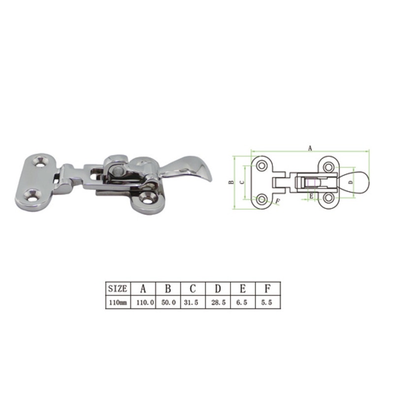 2PCS Deck Lock Hasp 316 Stainless Steel Lockable Hold Down Clamp Latch ...