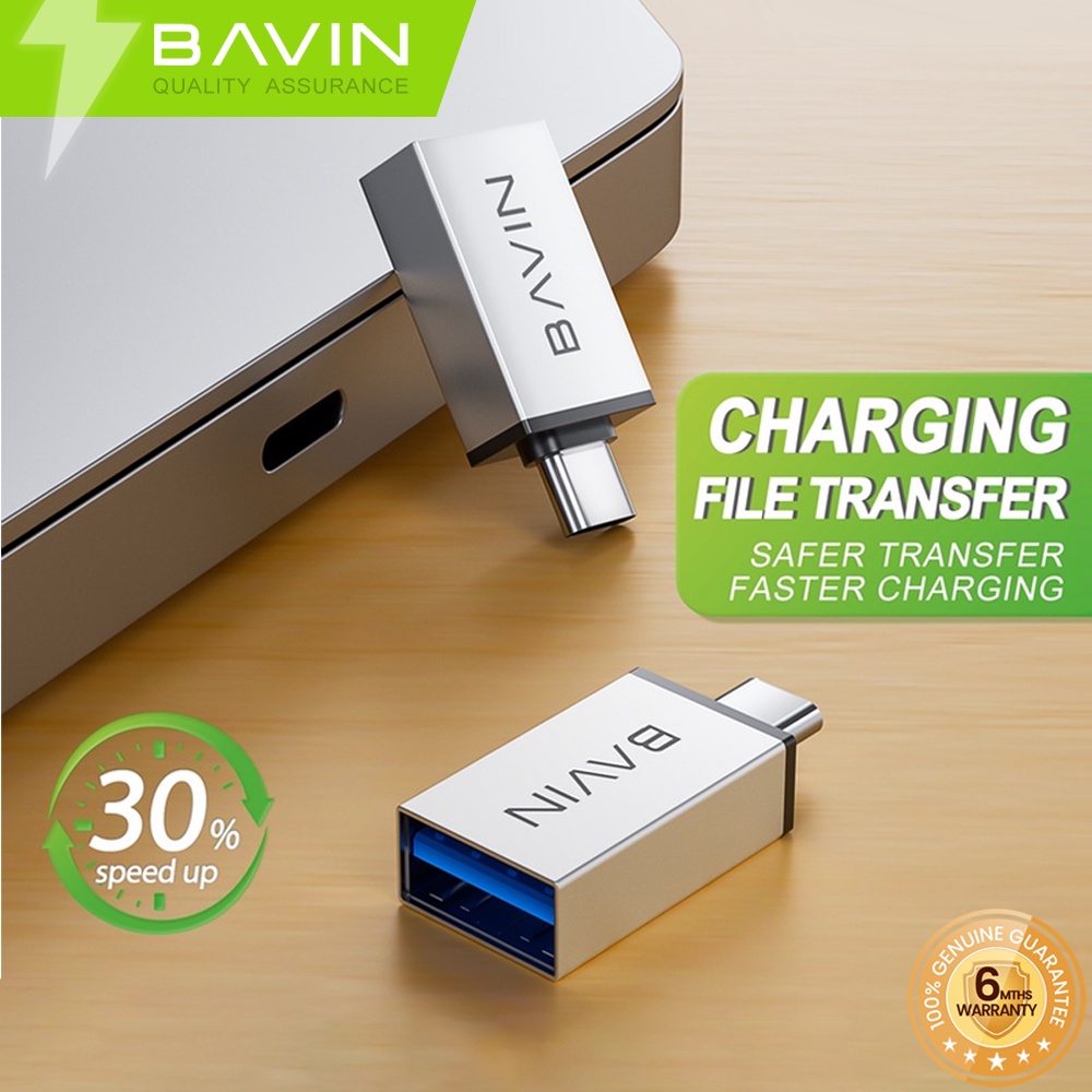 BAVIN O1 2.1A Charging & Data Transmission Convertor OTG Adapter for ...