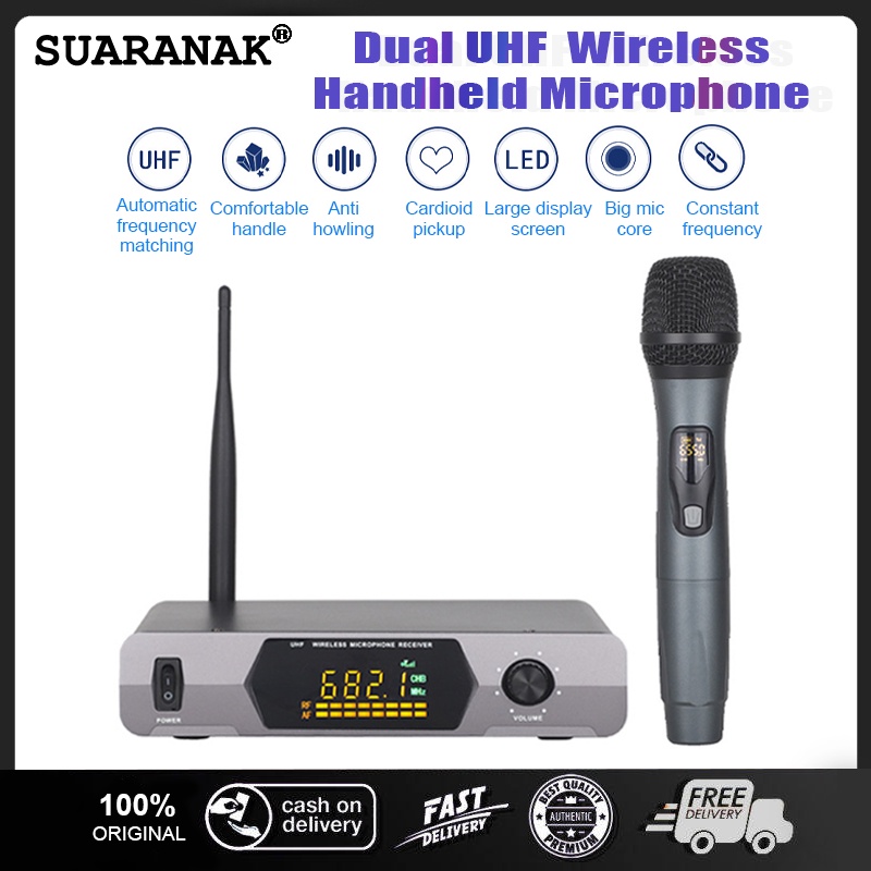 UHF Wireless Microphone Professional Handheld Microphone 40 Frequency ...