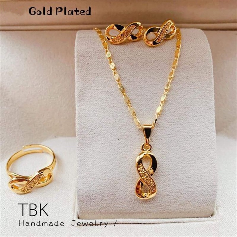 LS jewelry 24k gold plated 3in1 set ring adjustable Thailand Bangkok ...