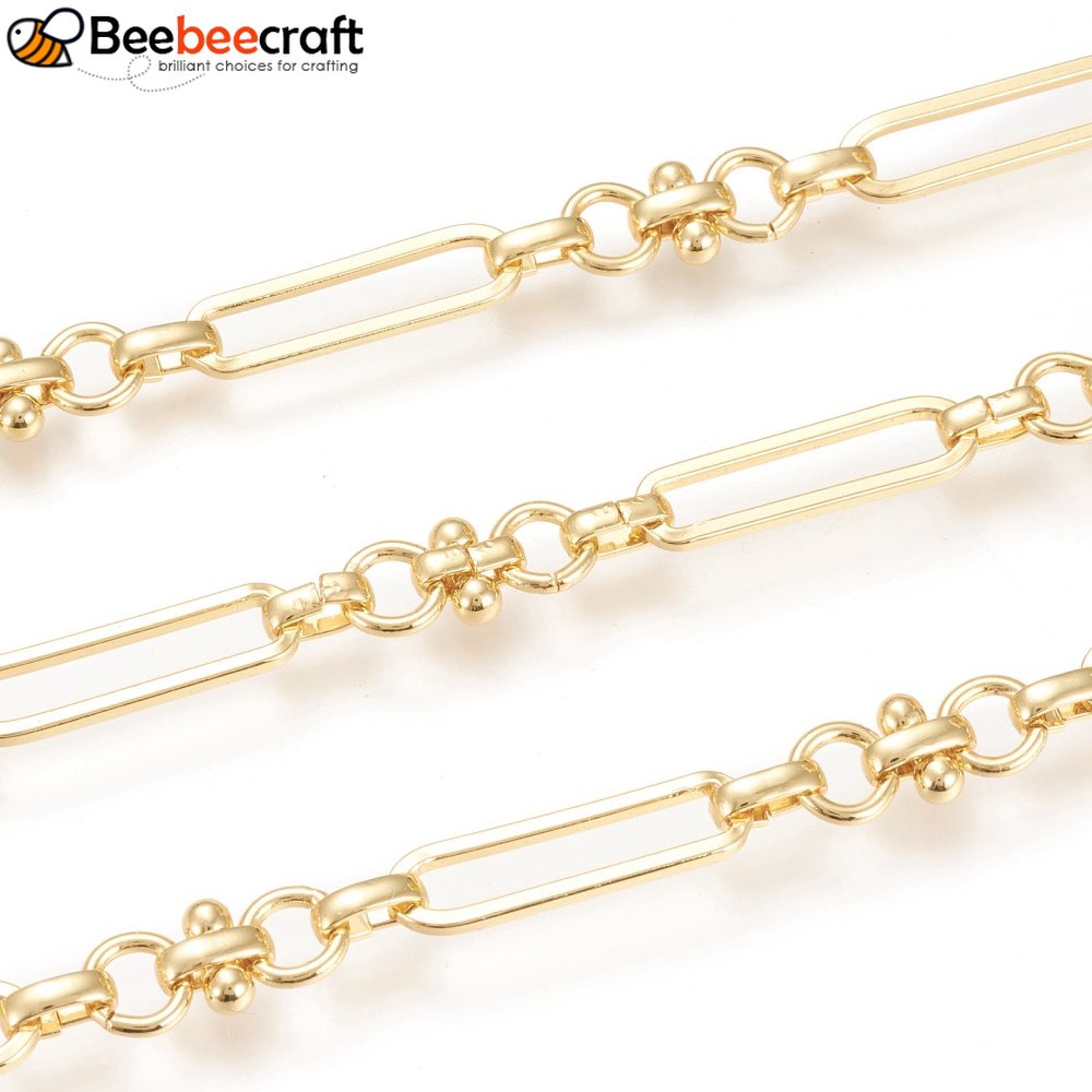 1 m Brass Handmade Link Chains with Paperclip Chains Long-Lasting ...