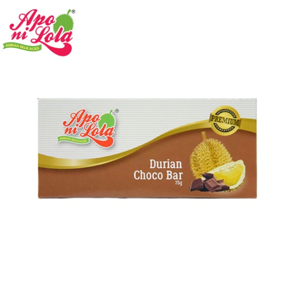 Apo ni Lola | Special Creamy Durian Choco Bar 75grams | Davao Sweets Dessert Delicacies ...