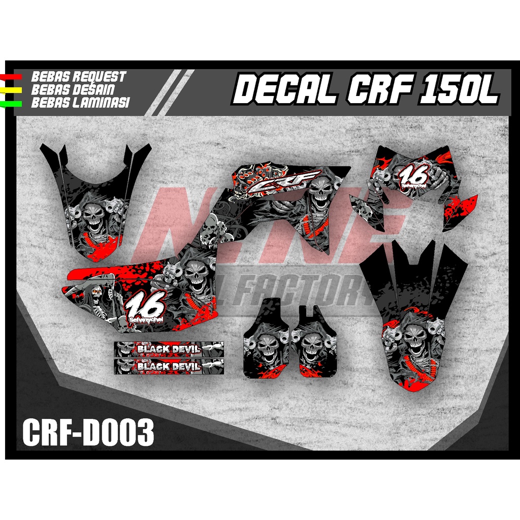 Crf 150 L Full Body Decal - Honda Crf 150l Decal Free Custom or Ready ...