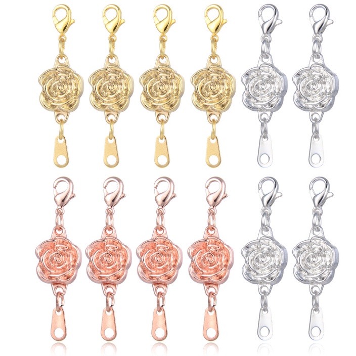 2 pieces of strong magnetic clasp Fashion charm rose flower-shaped ...