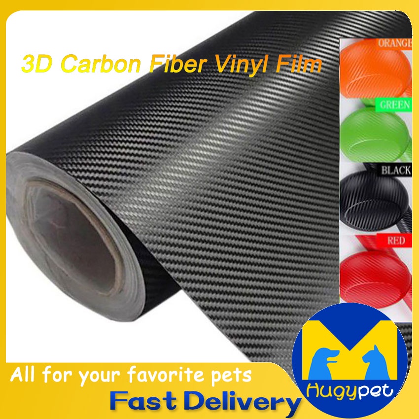 3D Carbon Fiber Vinyl Film Wrap Sheet Roll Waterproof Car Stickers ...