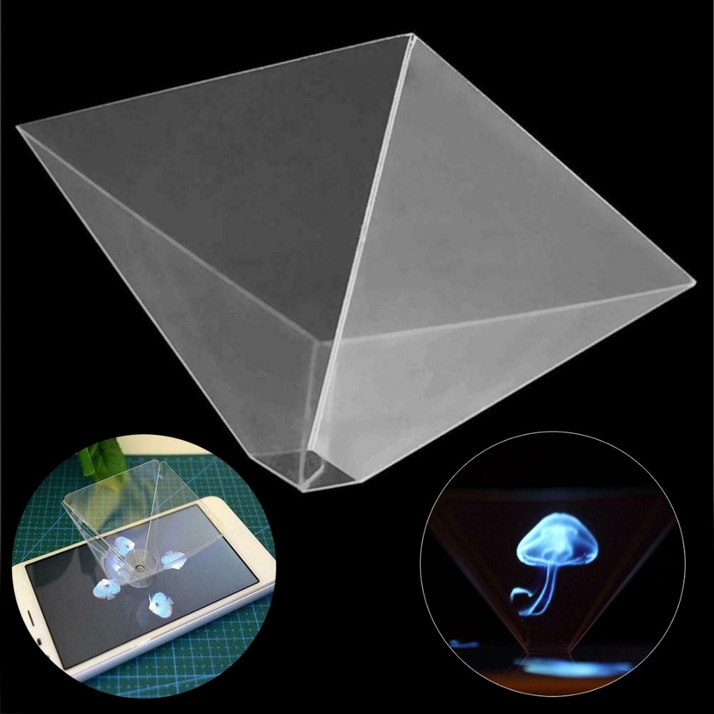 Smartphone Tablet Universal 3D Hologram Projector Pyramid Video Display ...