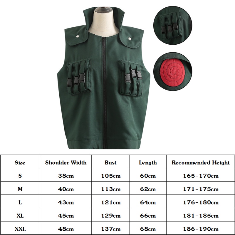 Adult Naruto Costume Japanese Anime Ninja Coat shinobi Kakashi Cosplay ...