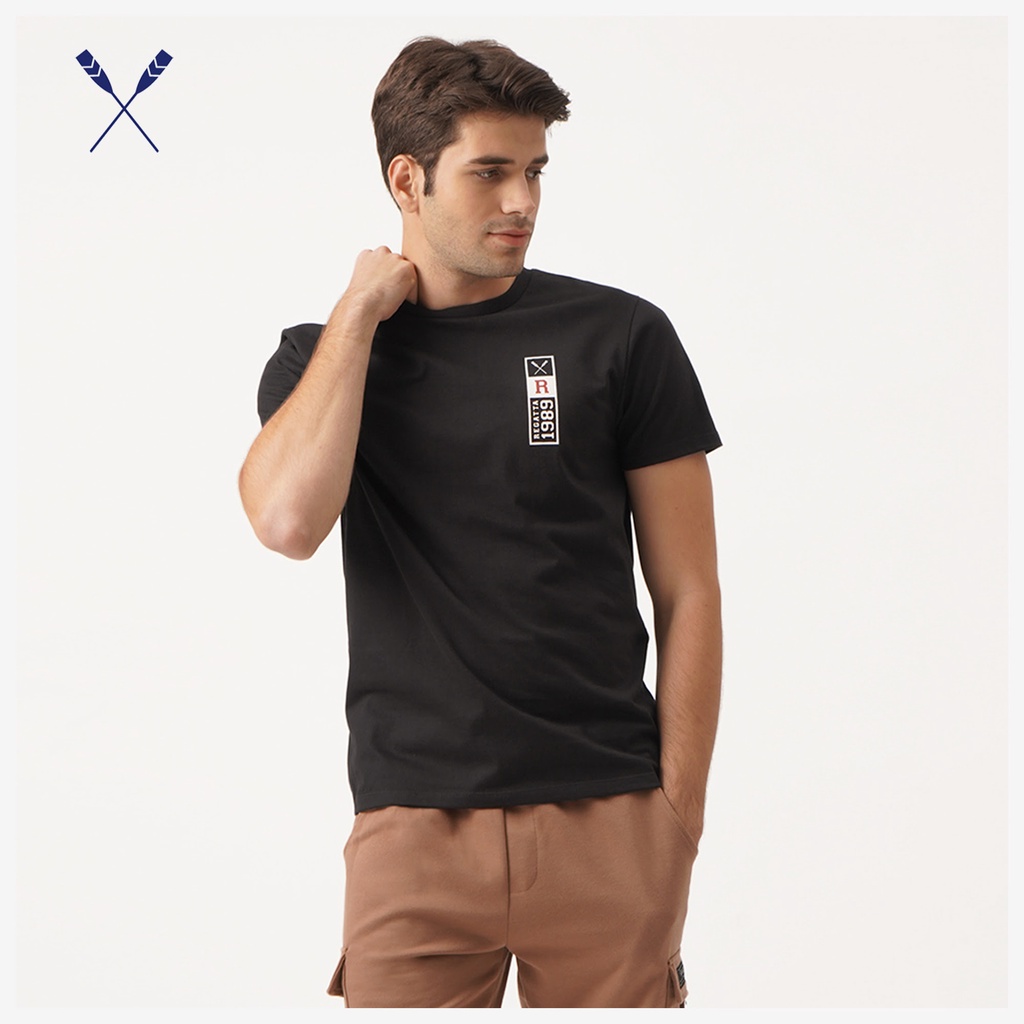 Regatta Round Neck T-Shirt With Front Graphic Print For Men (Black ...