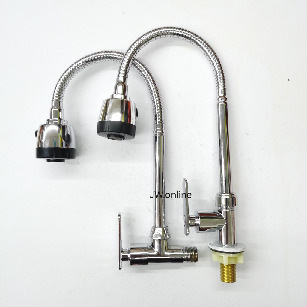 swivels 360 flexible solid brass long faucet big head | Shopee Philippines
