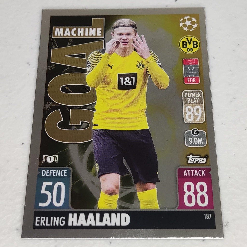 Erling Haaland Match Attax 2021 Soccer Football Card Goal Machine Foil ...