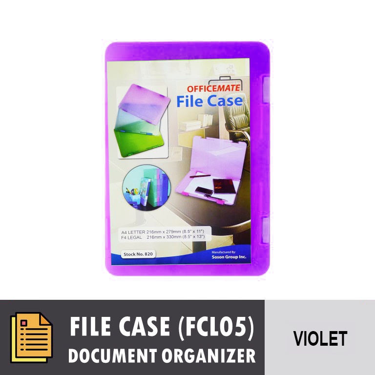 Officemate Plastic Folder File Case A4 Letter F4 Legal Paper Size ...