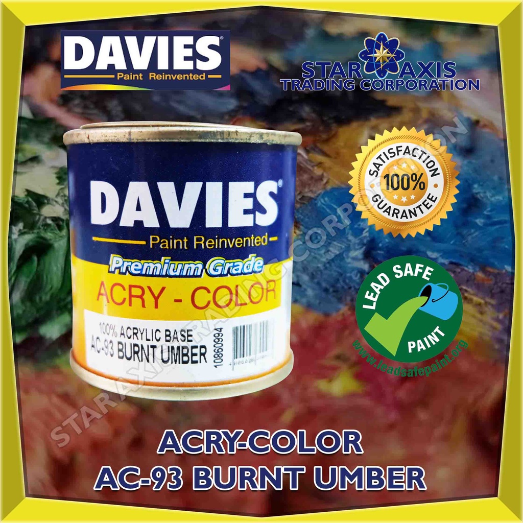 DAVIES PREMIUM GRADE ACRY-COLOR 100% ACRYLIC BASED WHITE BASED PAINT AC ...