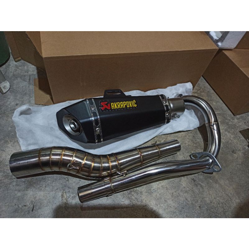 Suzuki Raider 150 Fi Carb AKRAPOVIC Full System Exhaust Muffler ...