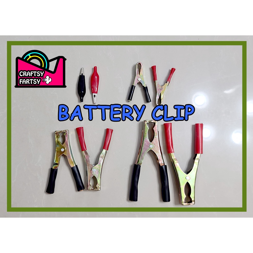 (PER PAIR) Battery Clips/Crocodile Alligator Car Battery Insulated ...