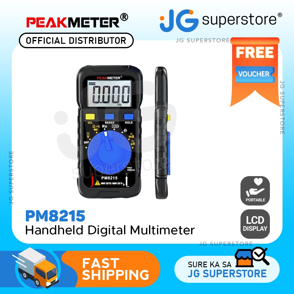[CLEARANCE] PeakMeter PM8215 Handheld Portable Digital Multimeter, Auto ...