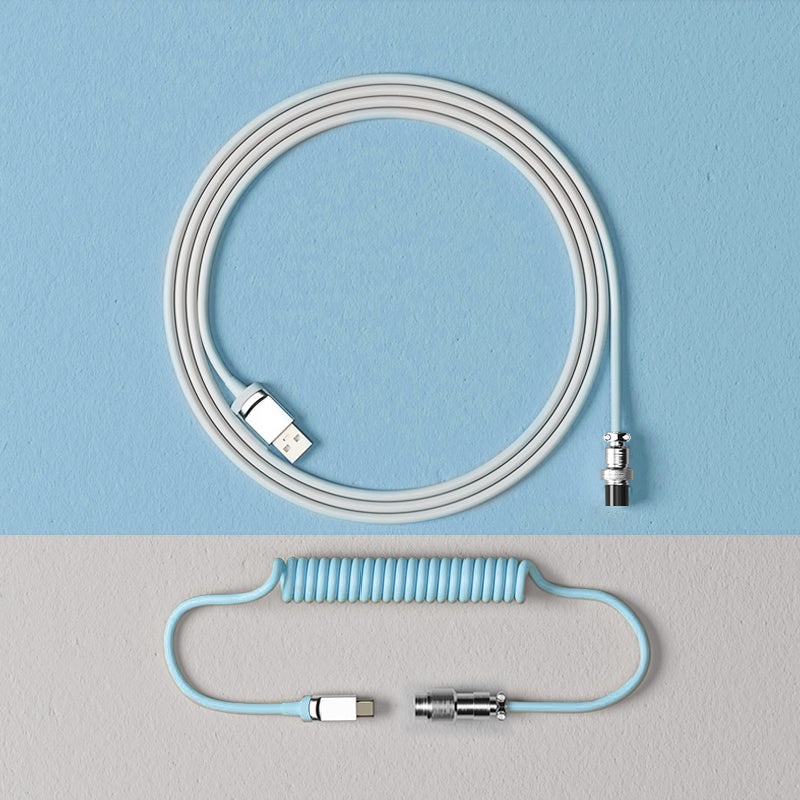 YUNZII Keynovo Coiled Keyboard Cable with Aviator USB Cable for Type-C ...
