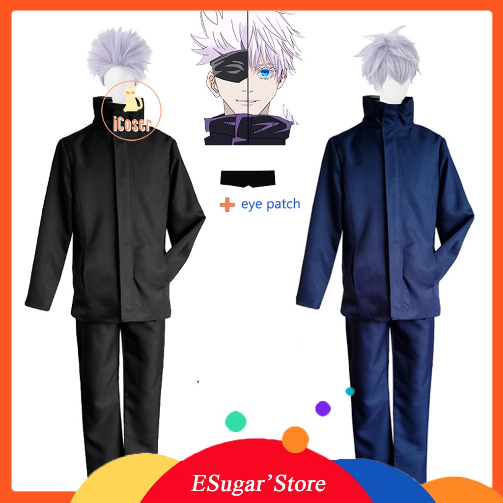 Anime Jujutsu Kaisen Cosplay Costume Gojo Satoru Yuji Itadori Light Wig ...