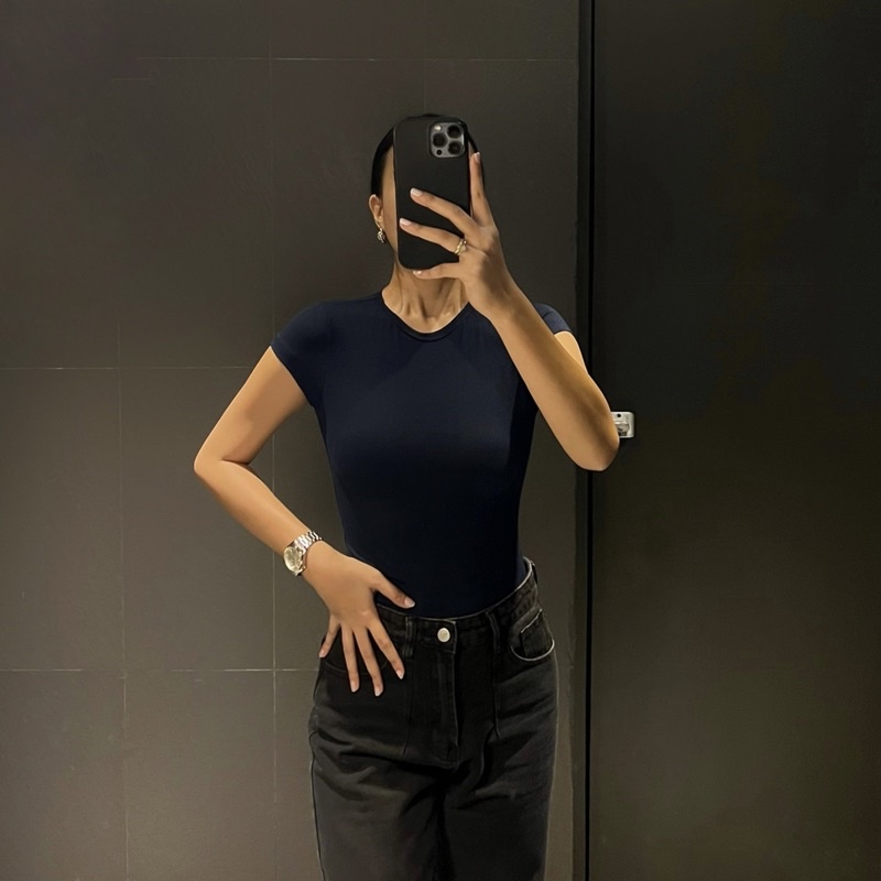 MERA Naomi Round Neck Slim Tee | Shopee Philippines