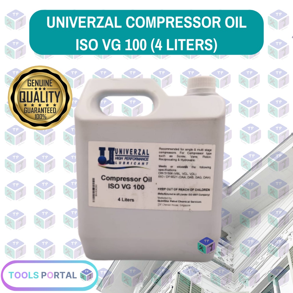 Univerzal Compressor Oil ISOVG100 Manufactured in UK (4 Liters ...