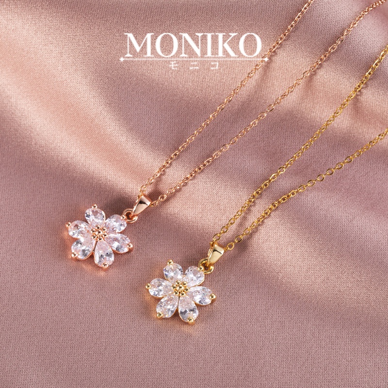 MONIKO Original Design Snowflake Pendant 18k Gold Plated Necklace ...