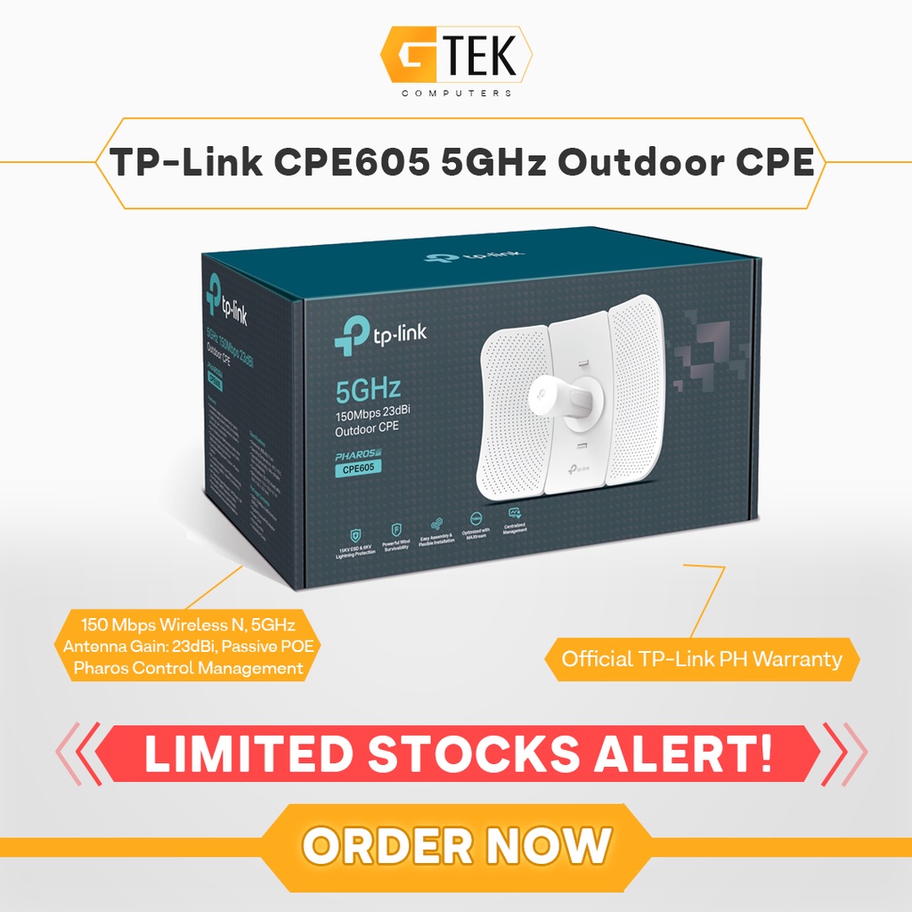TP-Link Pharos CPE605 5GHz 150Mbps 23dBi Outdoor CPE Outdoor AP ...
