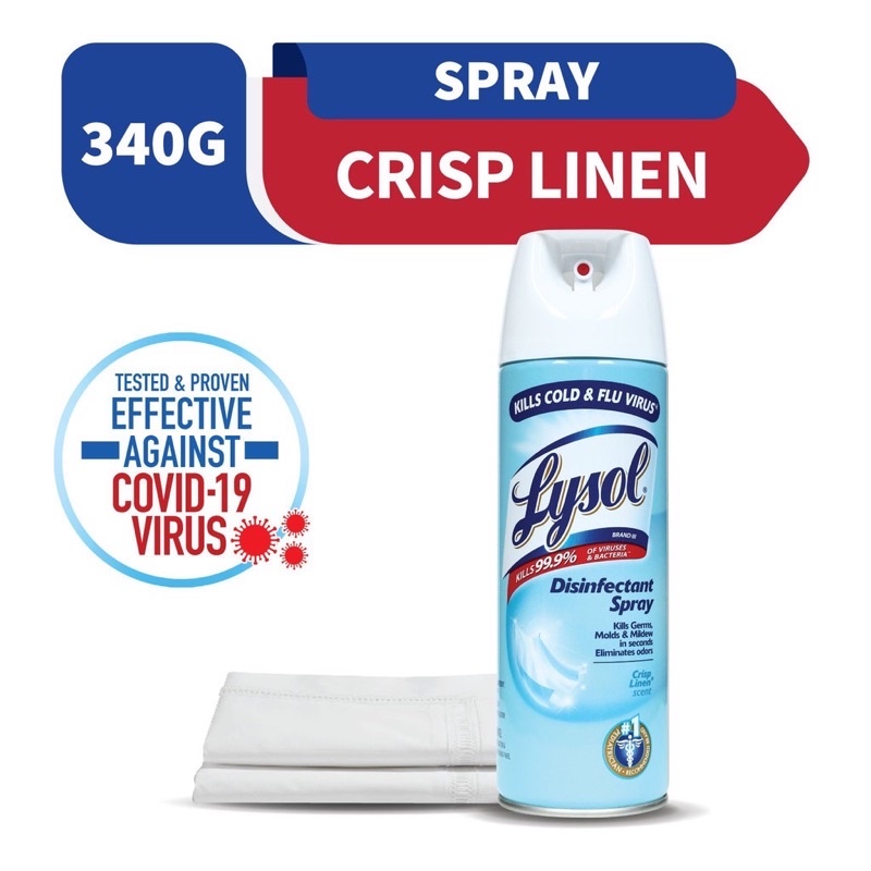 Lysol Disinfectant Spray Crisp Linen 340g | Shopee Philippines