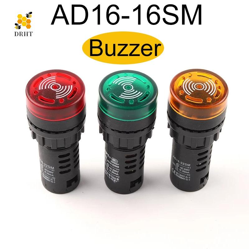 DHEART~AC 220V Indicator Light With Buzzer Red Flashing Alarm 22mm ...