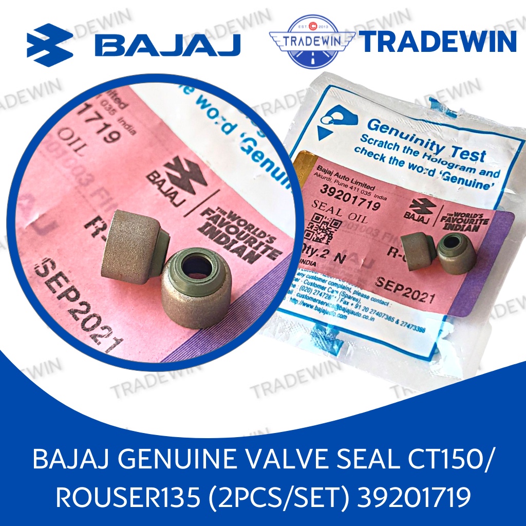 KAWASAKI CT150/ROUSER135 (BAJAJ GENUINE) VALVE SEAL (2PCS/SET) 39201719 ...