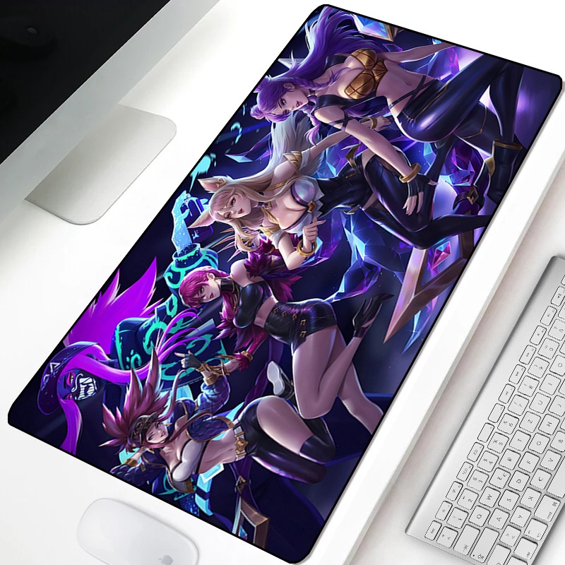 Kda Mouse Pad Gamer Girl League of Legends Pc Gamer Complete Desk Mat ...