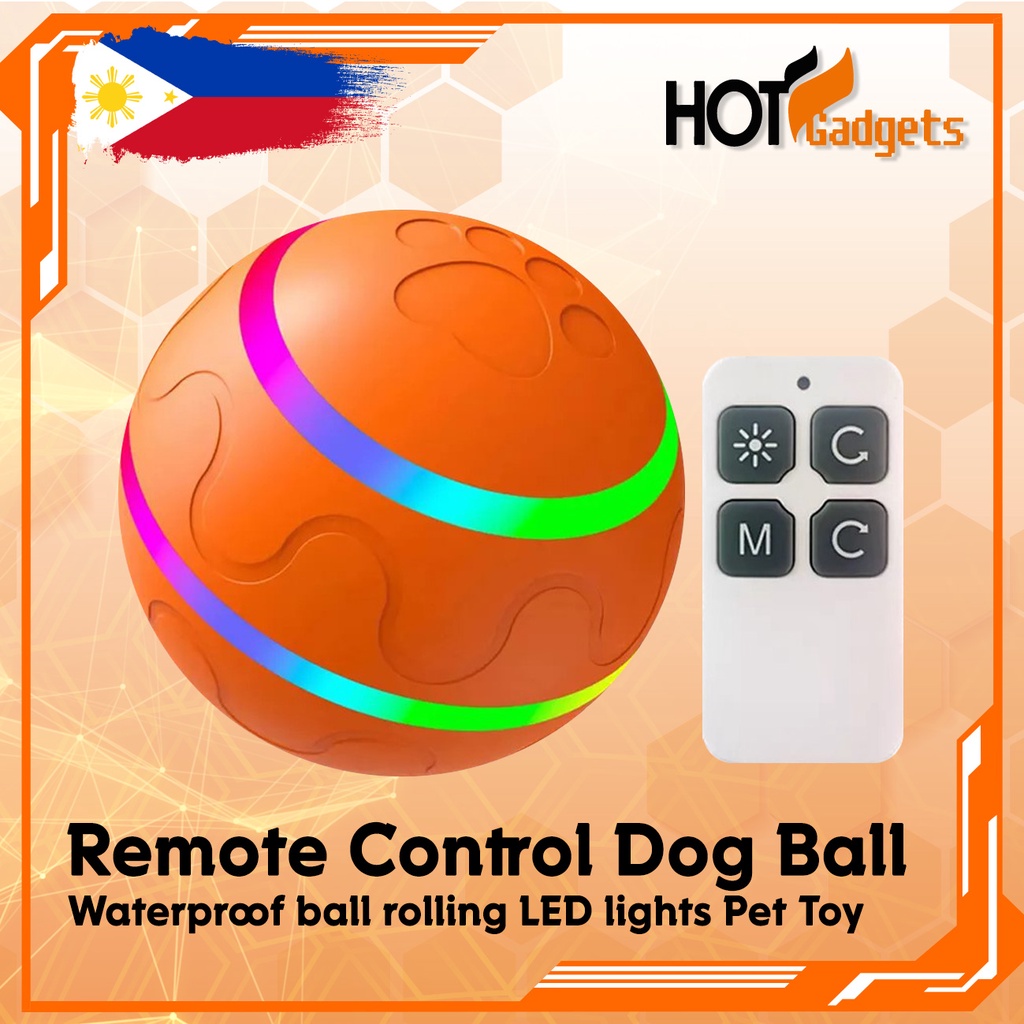 Remote Control Dog Ball Waterproof ball rolling LED lights Pet Toy for ...