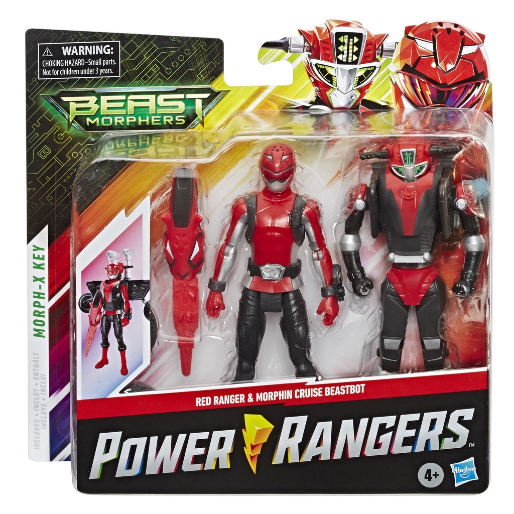 Power Rangers Beast Morphers Red Ranger and Morphin Cruise Beastbot ...