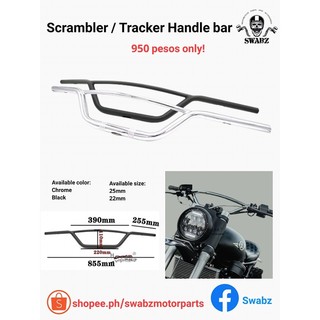 Plain classic scrambler handle bar 22mm | Shopee Philippines