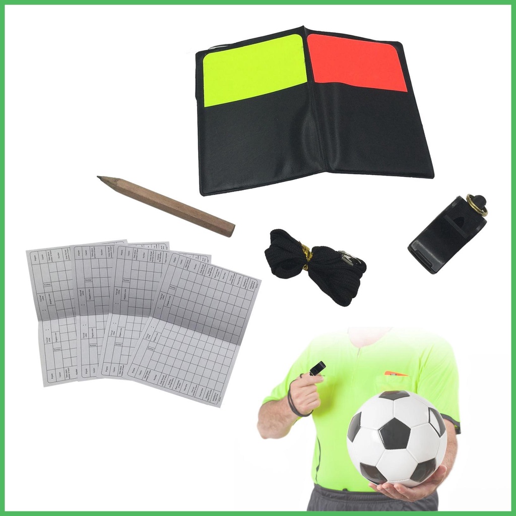 Football Game Referee Cards Yellow Red Cards With Whistle Football ...