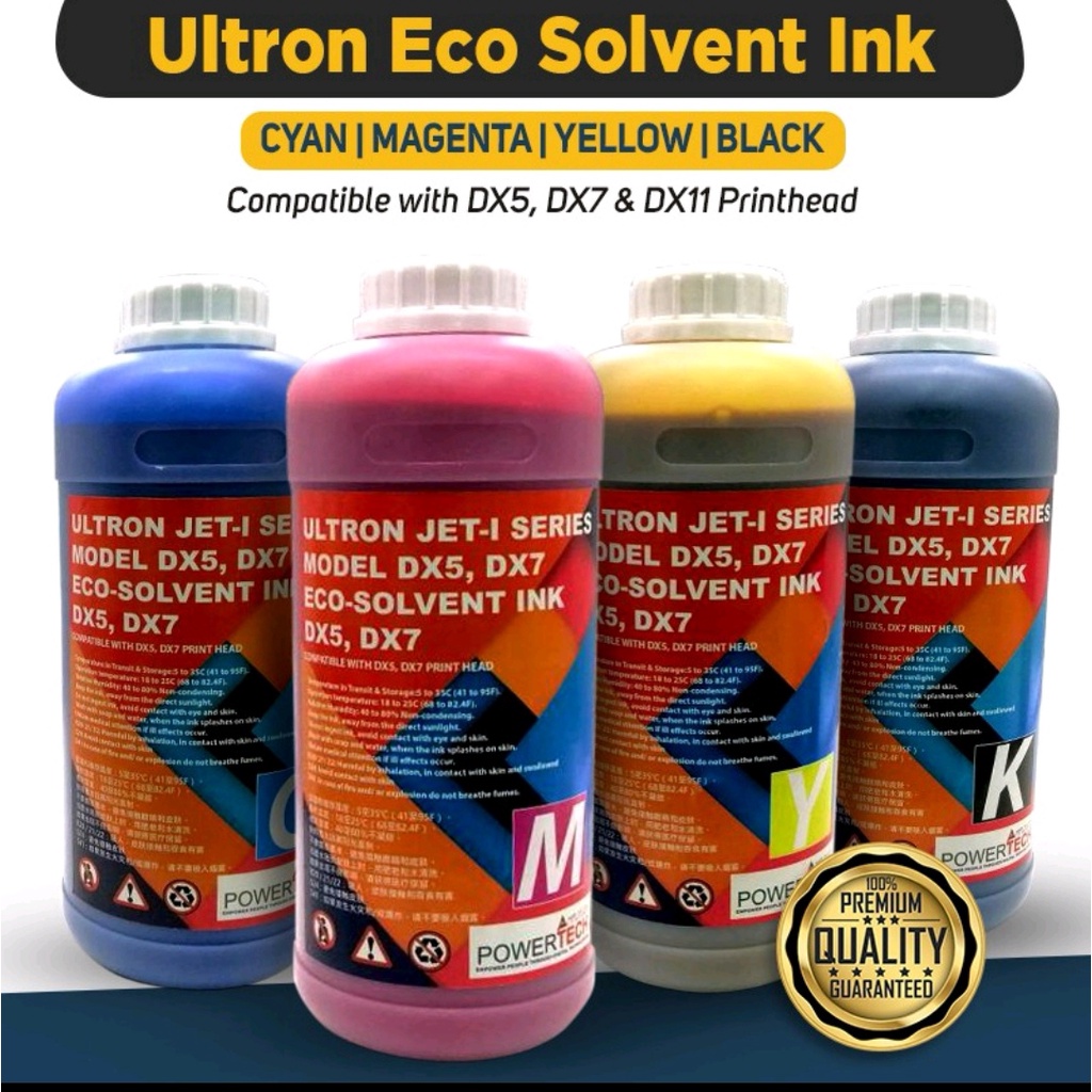 1000ML ULTRON Eco-Solvent Ink for Large Format Printer / Epson Eco ...