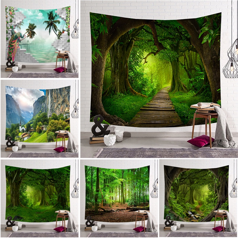 Tapestry Background with Clips Psychedelic Tapestry Beautiful Scenery ...