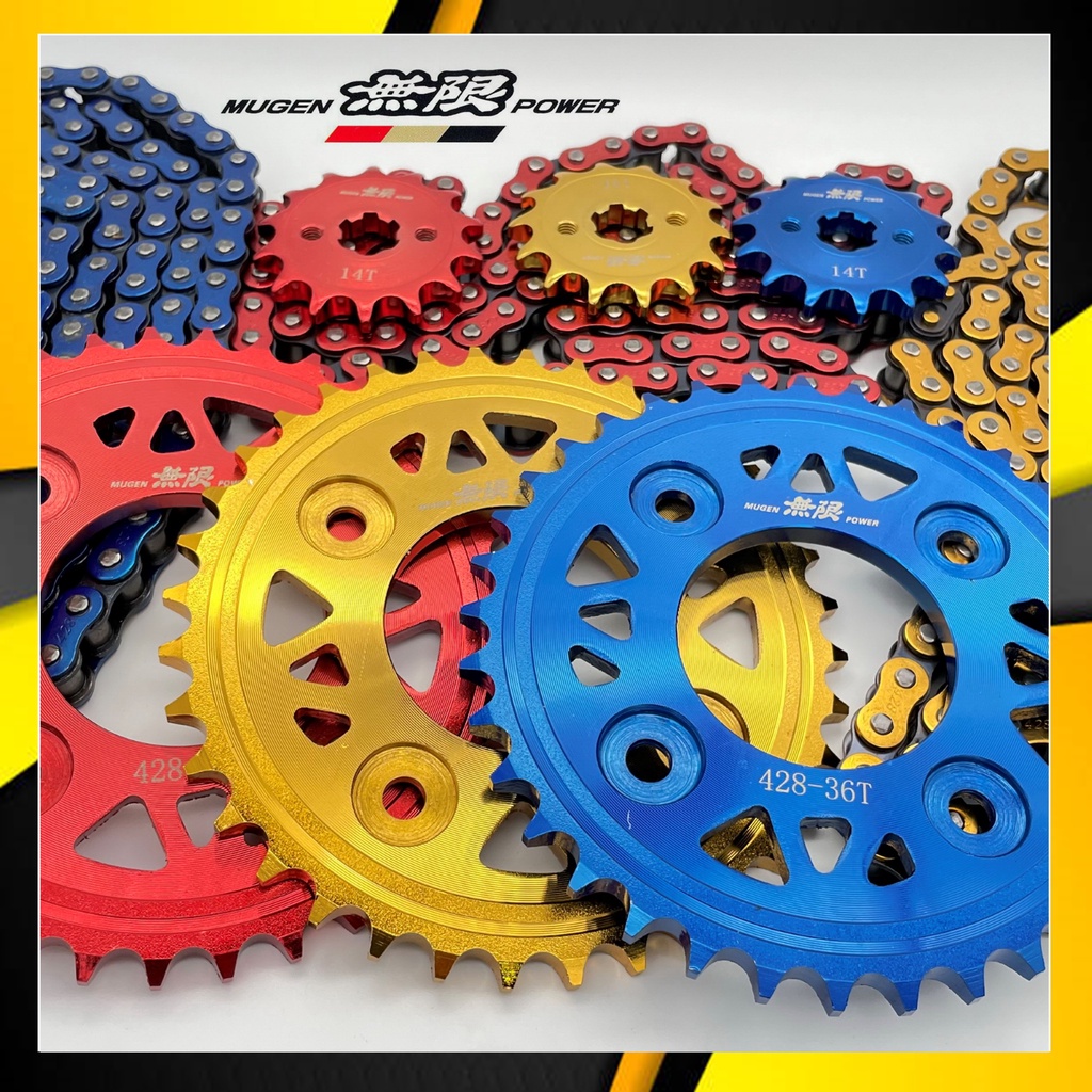 Mugen Sprocket Set Wave/XRM(428-14T/36T-110L) | Shopee Philippines