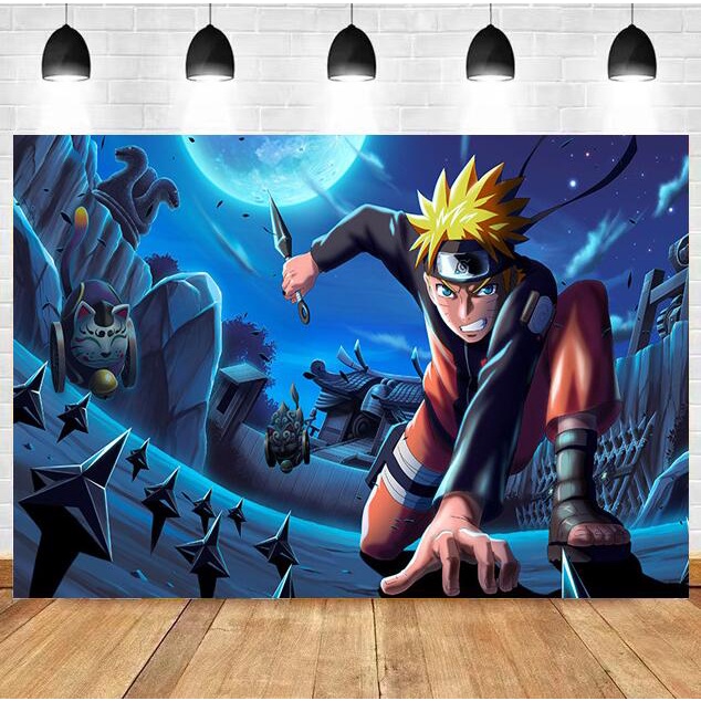 Naruto Photography Background Boy's Birthday Party Banner Photography ...