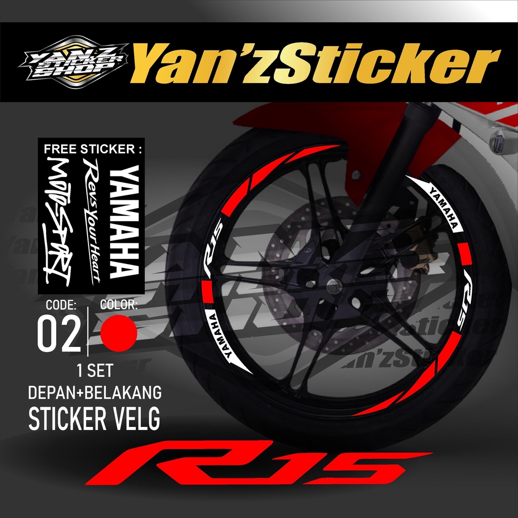 Accessories Stickers Cutting Sticker List of Yamaha R15 V2 V3 ...