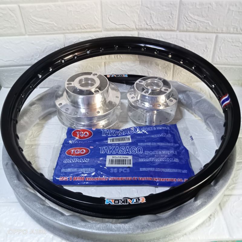 Raider 150 TALKOM & Chantara racing rim set & Takasago Spokes rimset ...