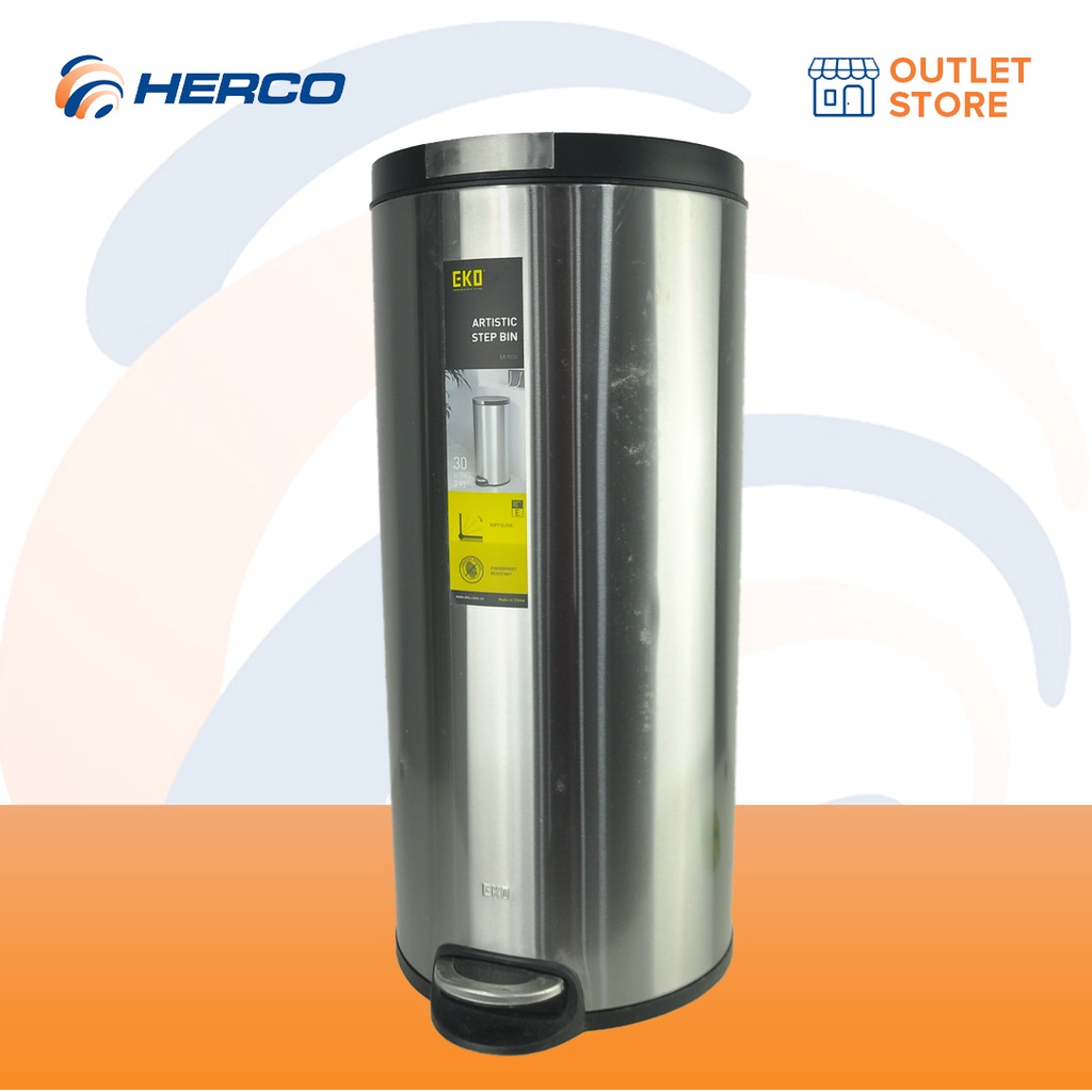 EKO 30L Artistic Step Bin-Brushed S/S#Ek9225Mt-30L (Dented) | Shopee Philippines