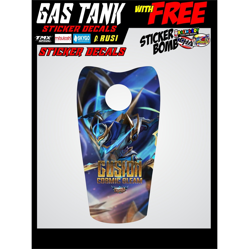 Top Gas tank sticker decals for tmx, rusi, skygo, mitsukushi, motorstar ...