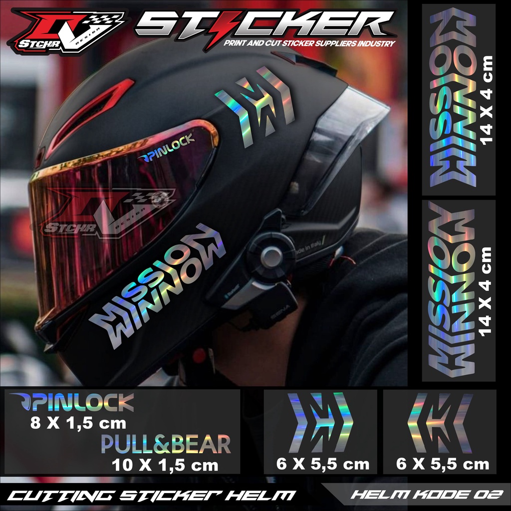 Cutting helmet stickers-full face helmet stickers kyt rsv mission ...