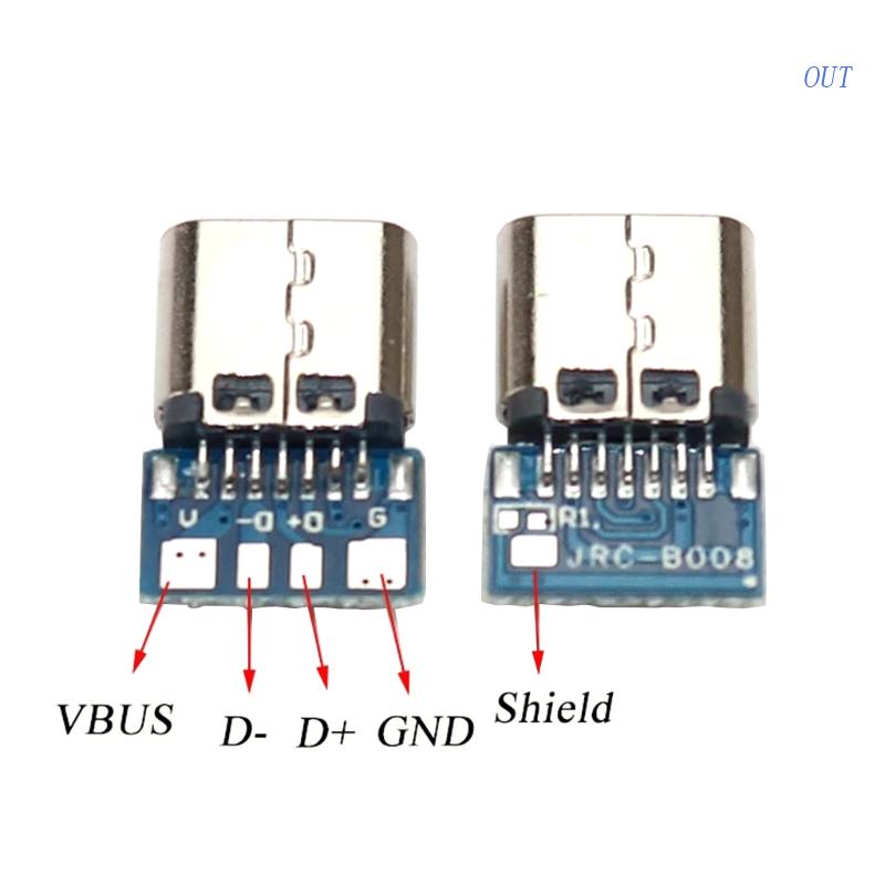 OUT Metal 14 Pin Connector Type-c Connector Breakout P-CB Board 4 Core ...